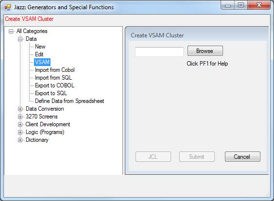 Create VSAM Cluster